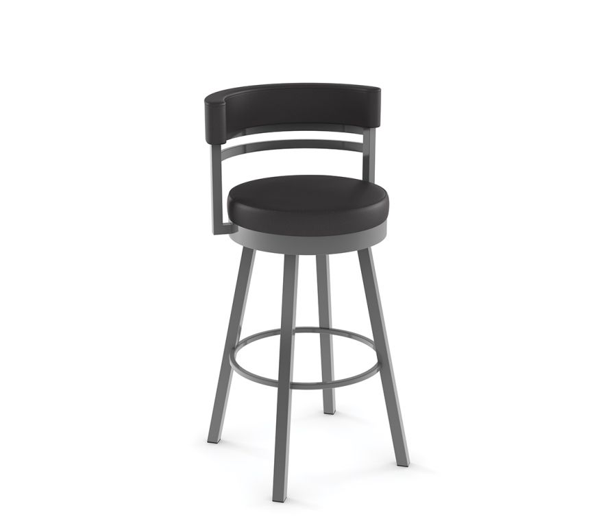 Ronny Swivel Bar Stool with Cushioned Seat & Backrest by Amisco ...